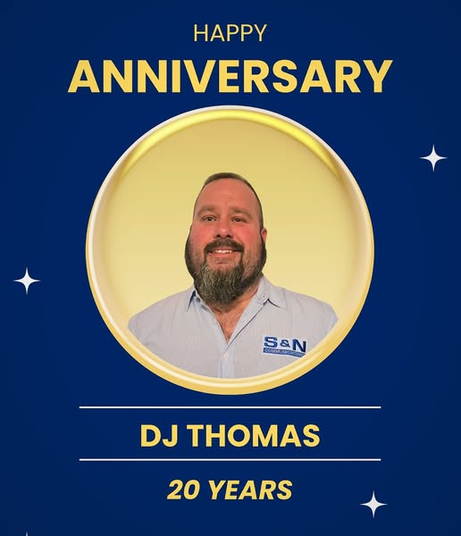 Happy Anniversary, DJ Thomas! - S&N Infrastructure