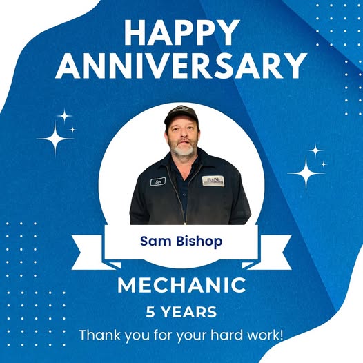 Happy Anniversary, Sam Bishop! - S&N Infrastructure