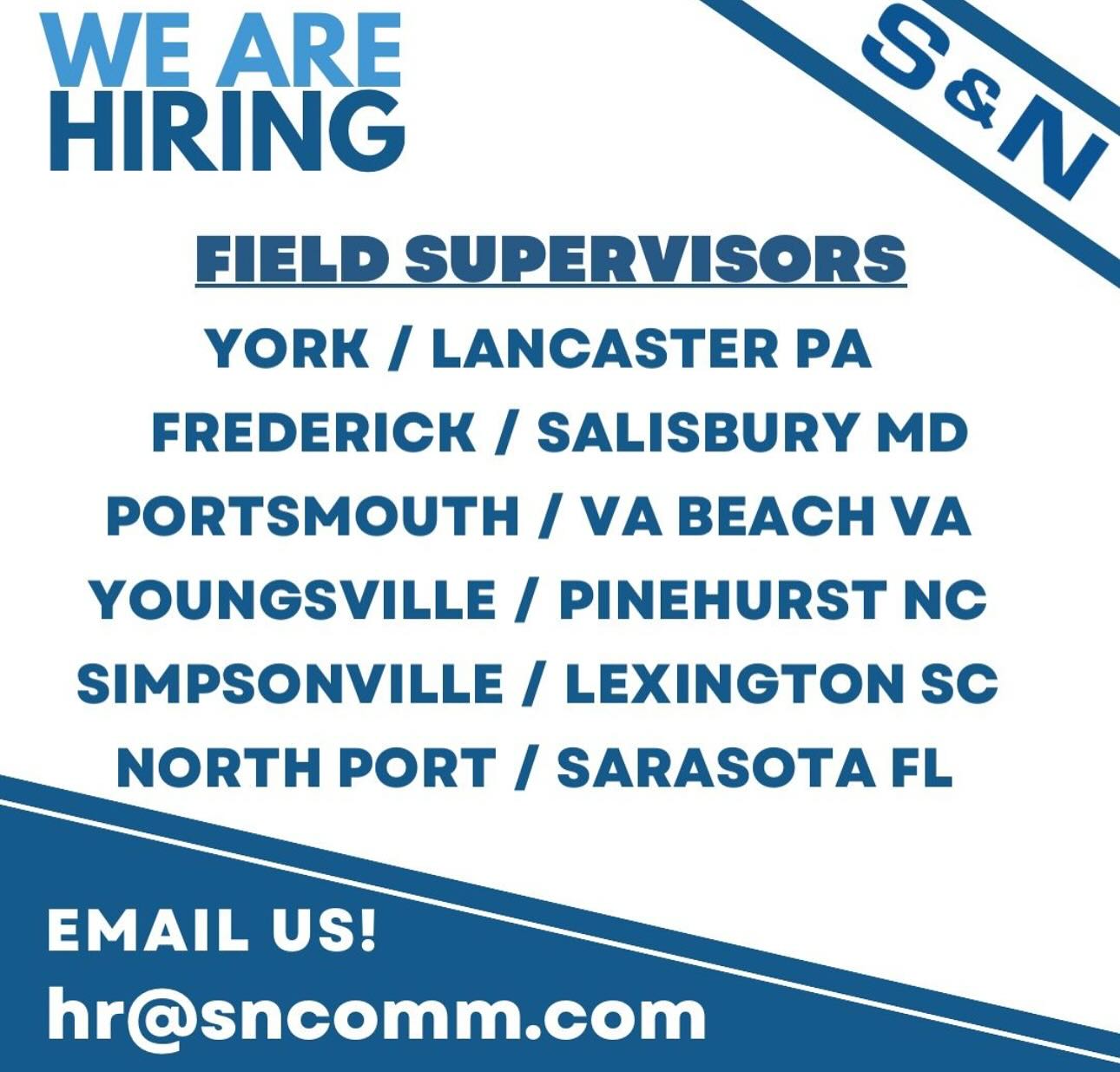 Now Hiring: Field Supervisors from PA to FL – Lead Fiber Crews & Grow ...