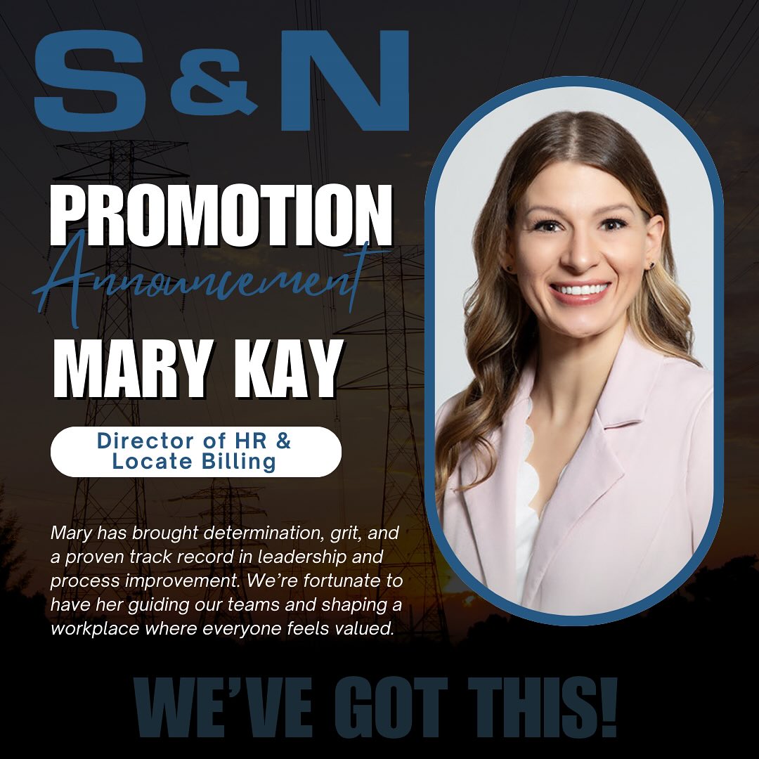 Congratulations to Mary Kay on Her Promotion! - S&N Infrastructure